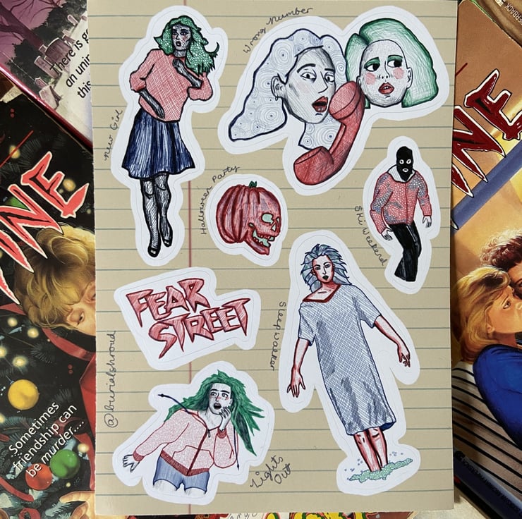 Fear Street Doodle Sticker Sheet - Gloss Vinyl ... - Folksy