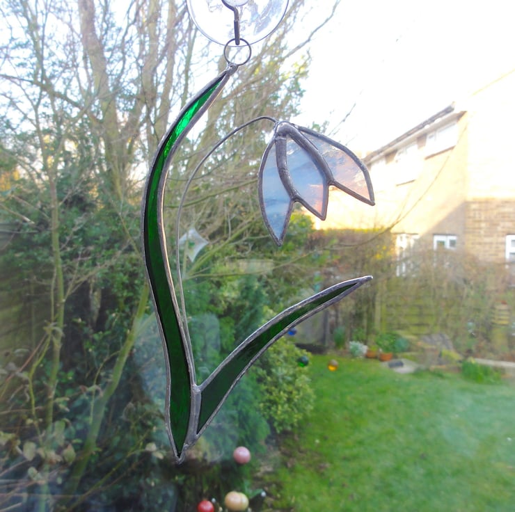 Stained Glass Snowdrop Suncatcher - Folksy