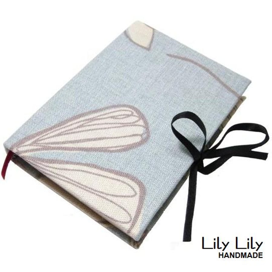 Fabric Covered Notebook (Blue) - Folksy