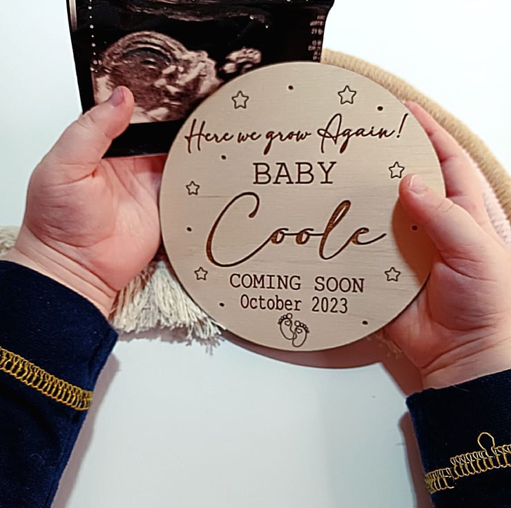 Custom Pregnancy Announcement Plaque, Baby Due,... - Folksy