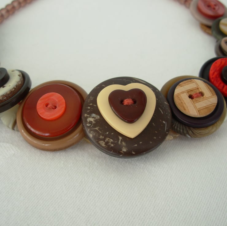 Button Necklace - Folksy