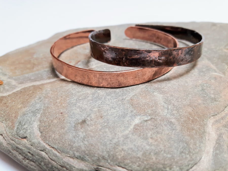Child's Copper Cuff Bangle, Hammered - Folksy