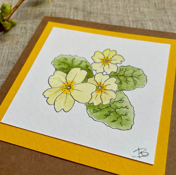 Card, pretty blank card with ink and watercolou... - Folksy