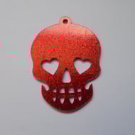 1 x Laser Cut Acrylic Pendant - 50mm - Skull - ... - Folksy