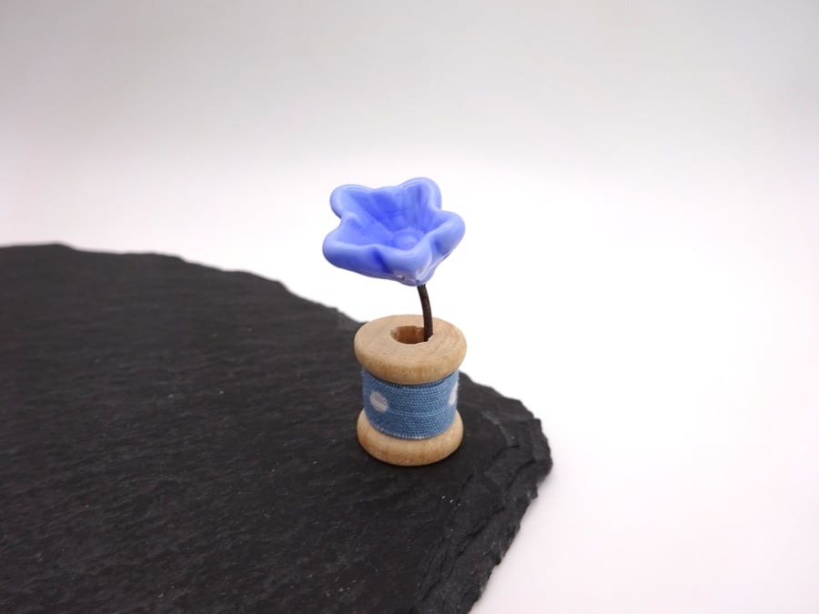 small glass flower gift - Folksy