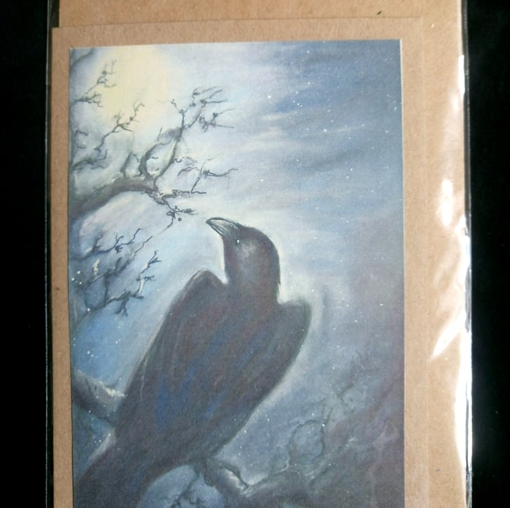 RAVEN MAGIC GREETING CARD - RECYCLED SPIRITUA... - Folksy