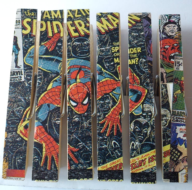 The Amazing Spider Man Comic Book Peg Magnets M... - Folksy