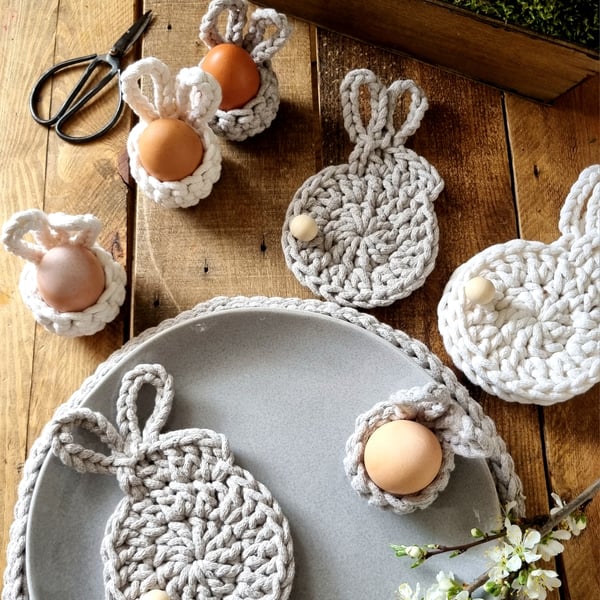 Crochet easter decorations eggs holders - Folksy