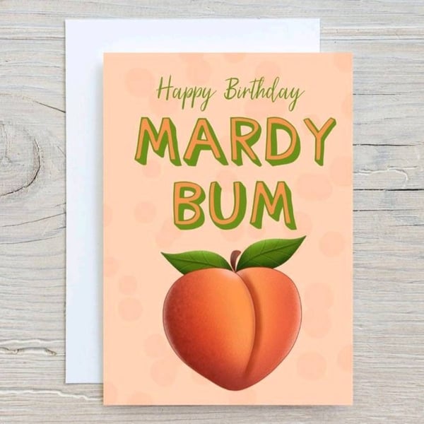 Mardy Bum Birthday Card, Arctic Monkeys Birthda... - Folksy