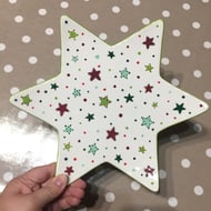 SALE Ceramic Star Plate - Folksy