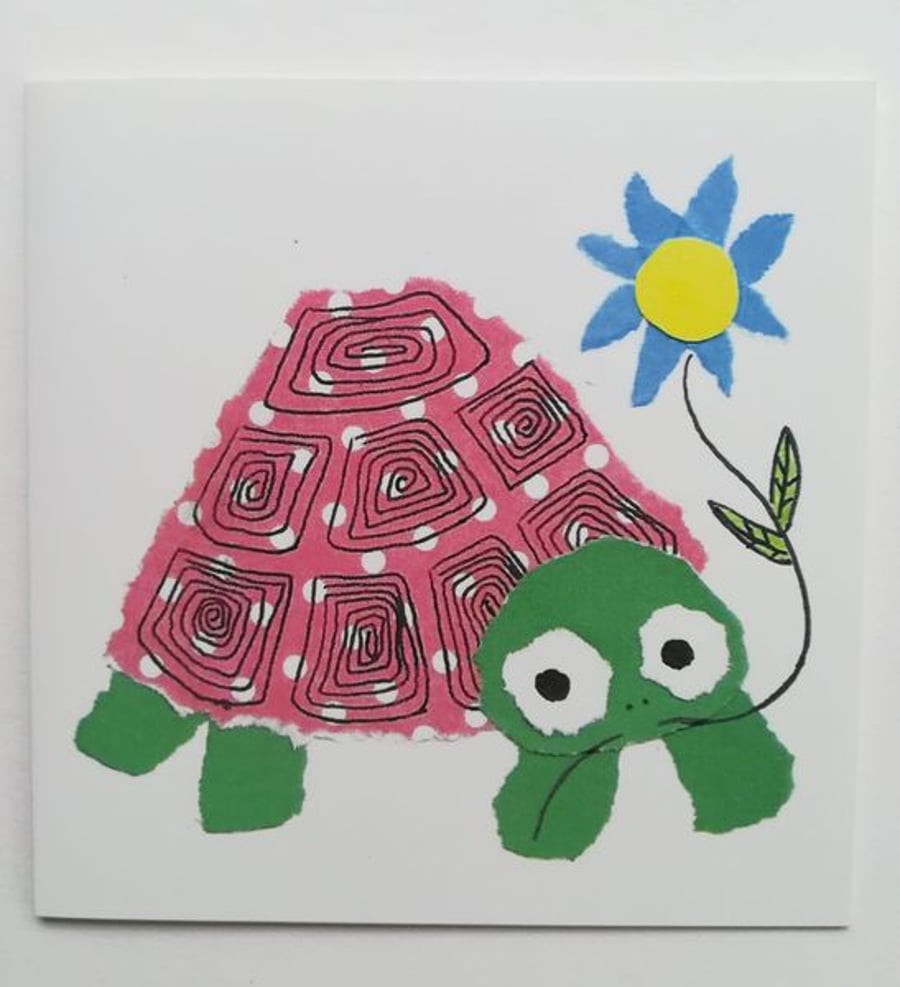 Tortoise Greetings Card - Folksy