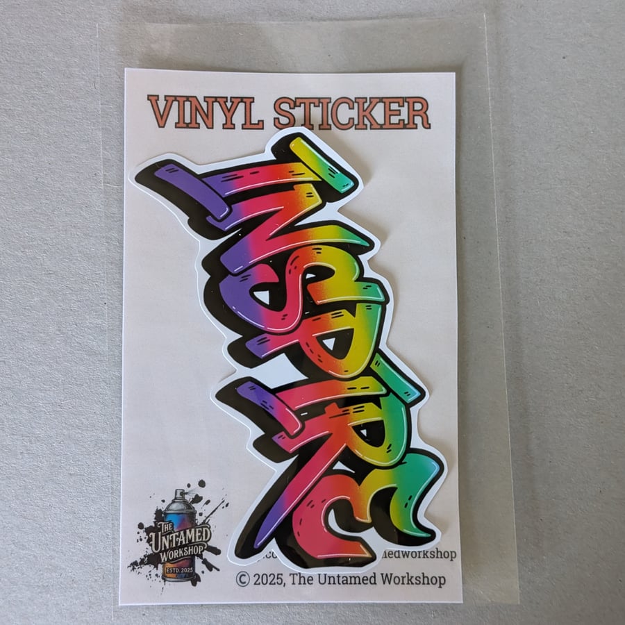 "INSPIRE" Graffiti Style Vinyl Sticker - Folksy