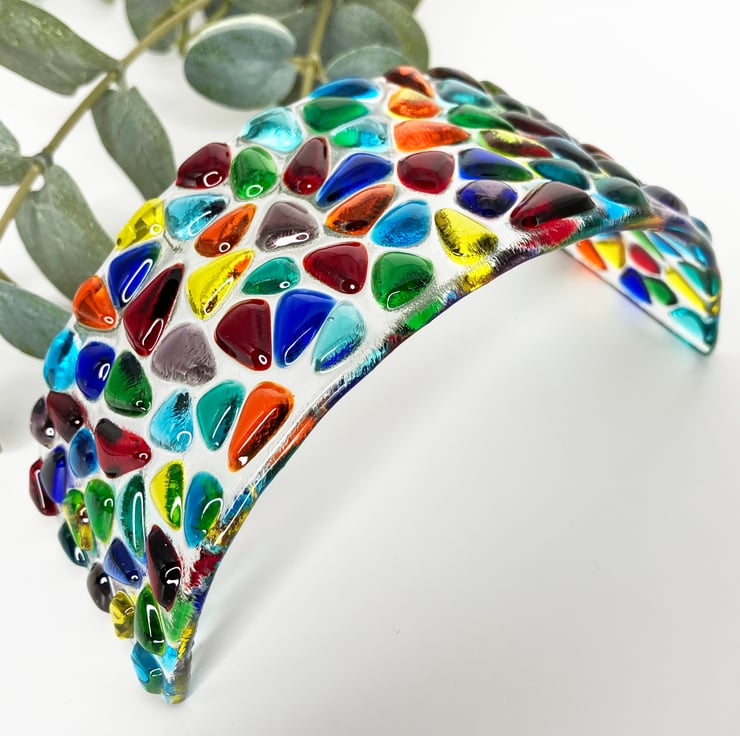 Fused Glass Rainbow Colours Bridge, Arch, Small... - Folksy