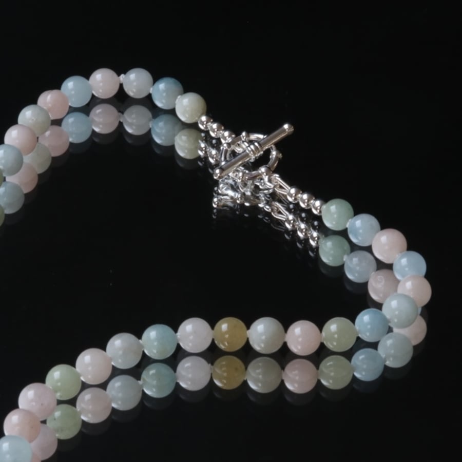 Pretty Pastel Multi-Stone Beryl Necklace - Folksy