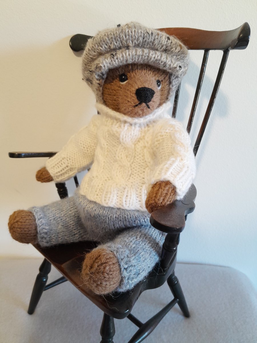 Knitted Mohair Bear, Traditional Teddy Bear - Folksy