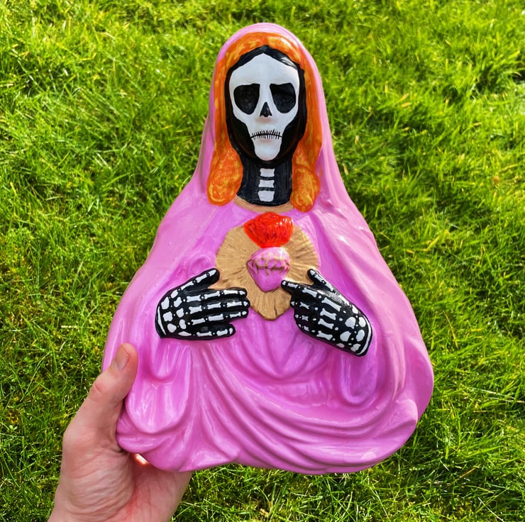 Kitsch Day Of The Dead Virgin Mary Wall Hanging... - Folksy