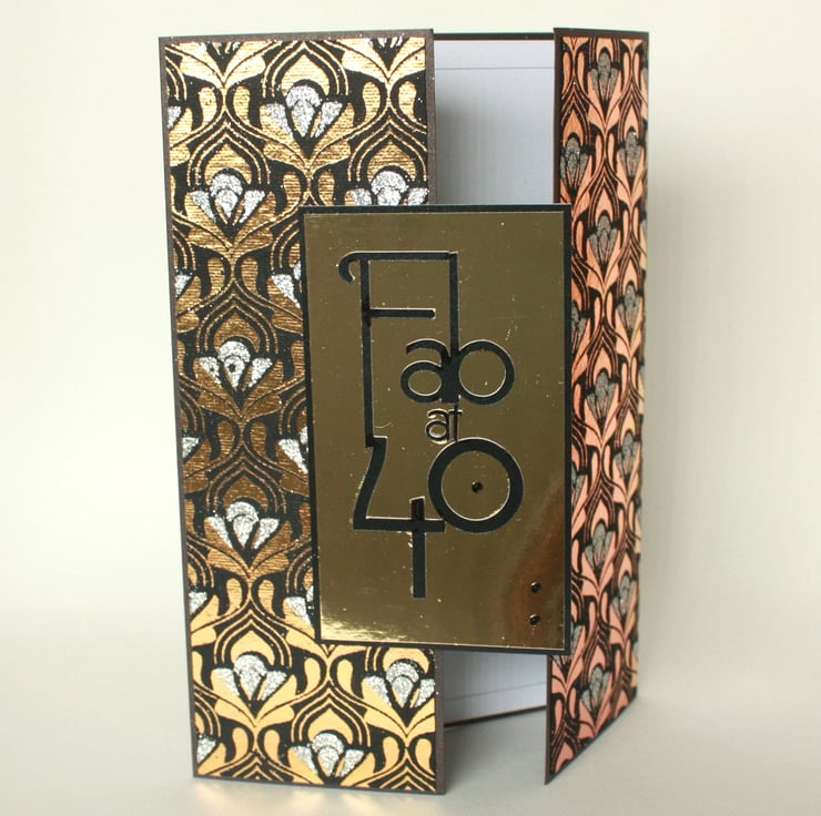 Art Deco style 40th Birthday card - Folksy