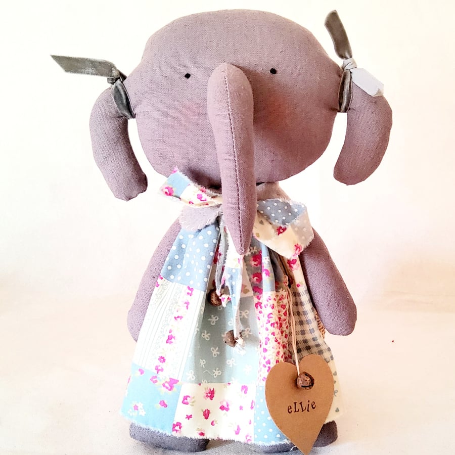 Elephant cloth doll - Folksy