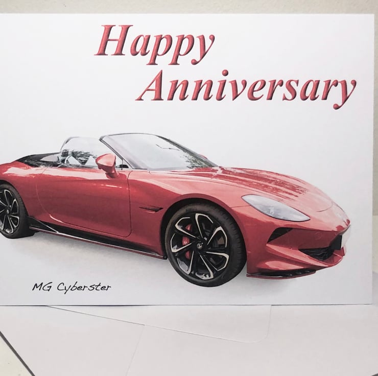 MG Cyberster - Birthday, Anniversary, Retiremen... - Folksy