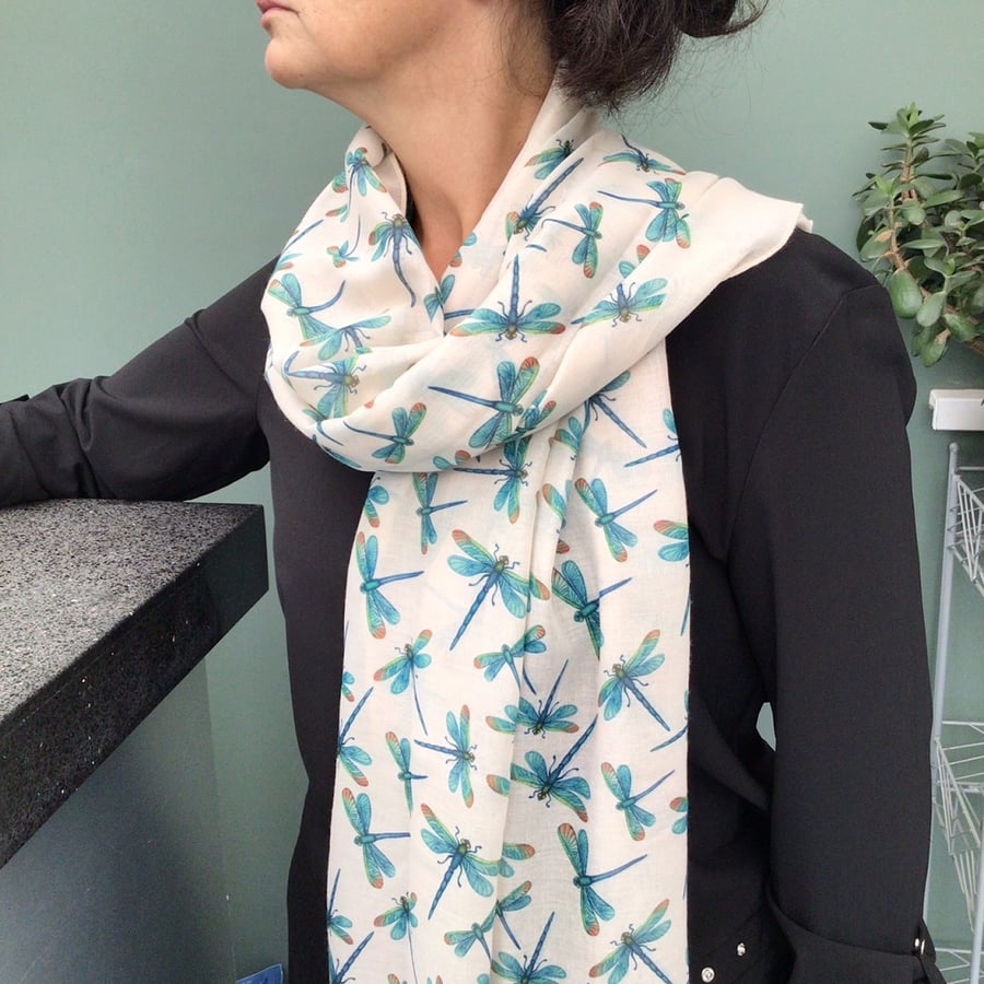 Dragonfly scarf - Folksy