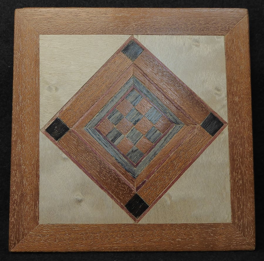 Wood veneer coaster - Folksy