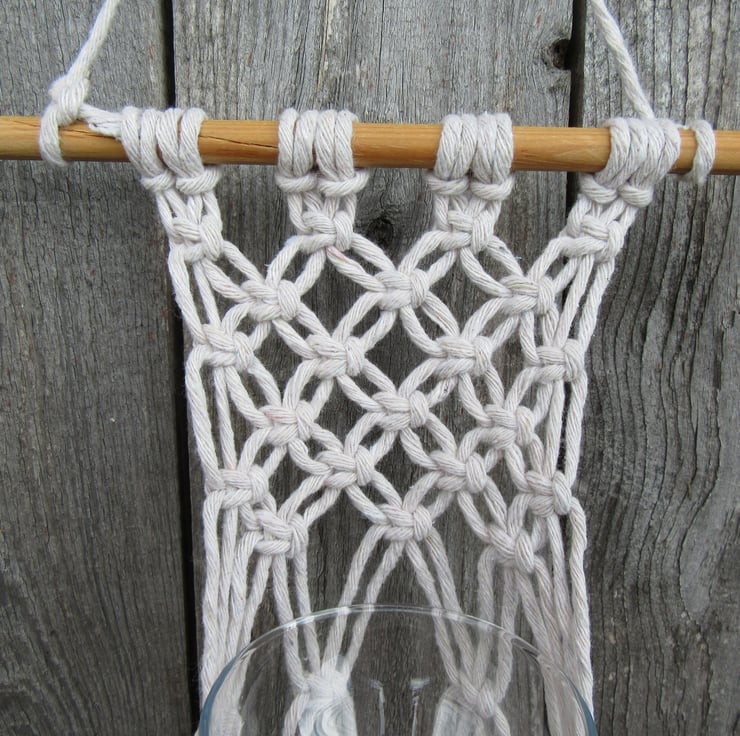 Macrame vase wall decor, flower holder, indoor ... - Folksy