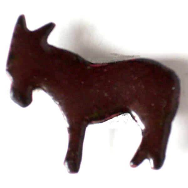 dark brown donkey brooch - Folksy