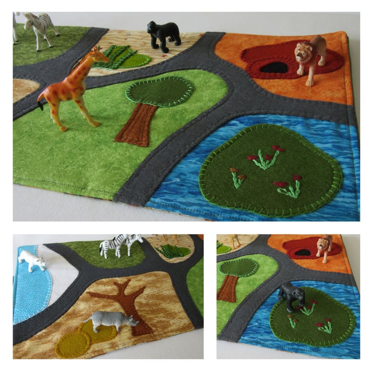 Customised - playmat travel toy (Play On The Go... - Folksy