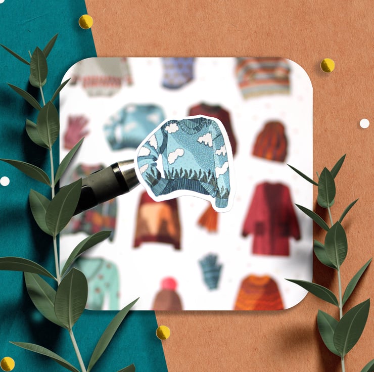 Sweater sticker sheet, planner stickers, bullet... - Folksy