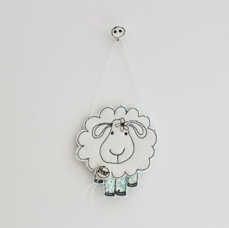 'Little Sheep' - Hanging Decoration - Folksy