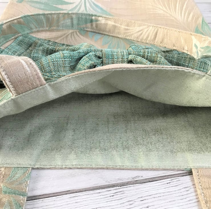 SALE, Leaf pattern tote bag, handbag with large... - Folksy