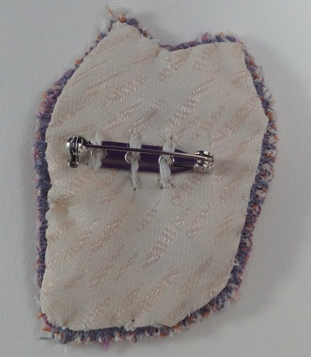 Cat Textile Brooch - Folksy