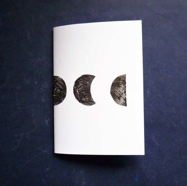 Free Postage - A6 Moon Phases Printed Notebook - Folksy