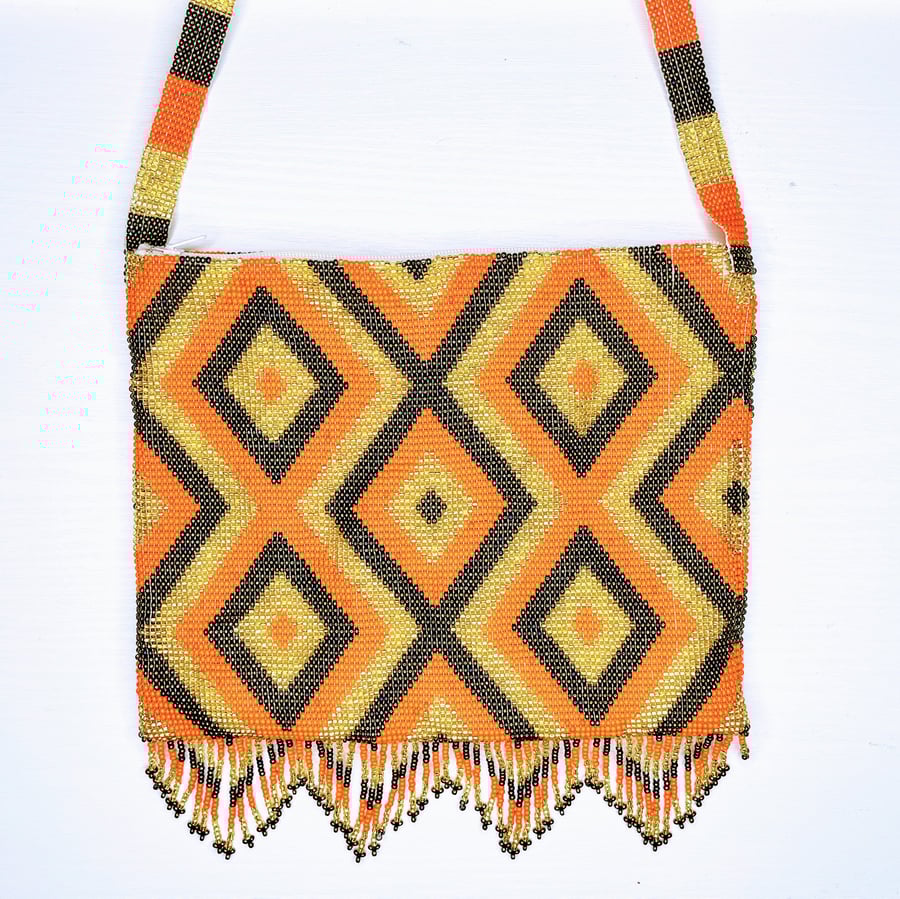 Cosmic Coyote Beaded Bag - Folksy