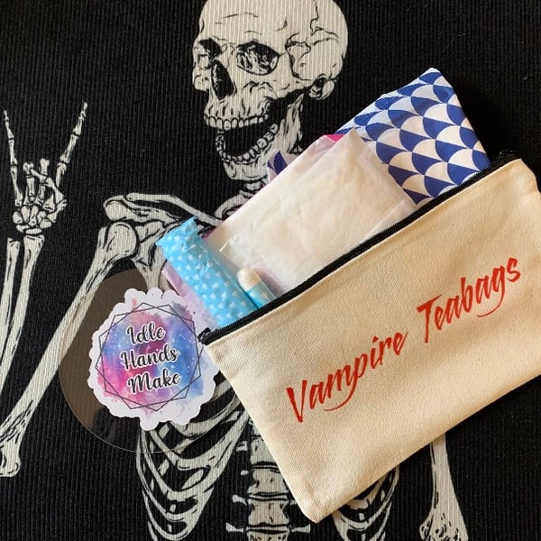 Vampire teabag sanitary case - Folksy