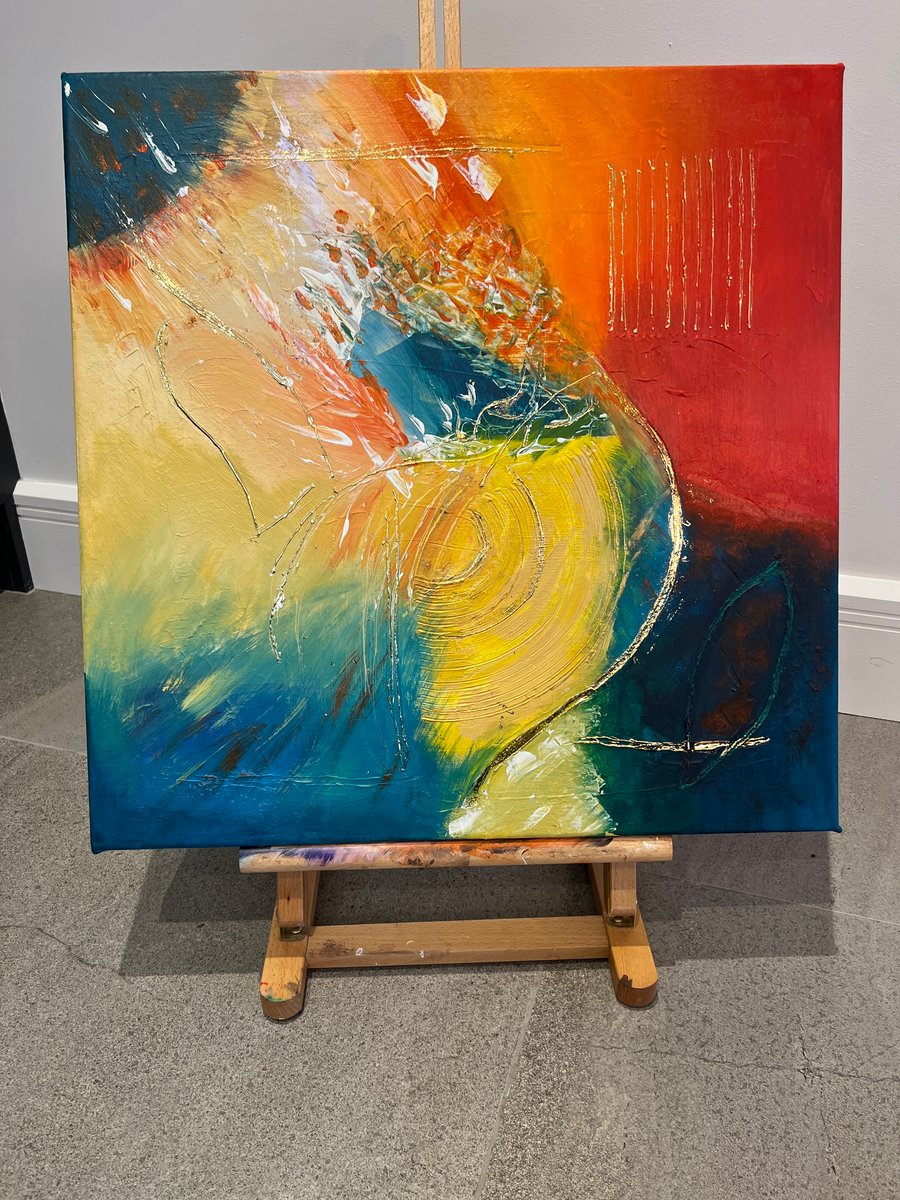 Abstract Painting "The Thinker" Wall ... - Folksy