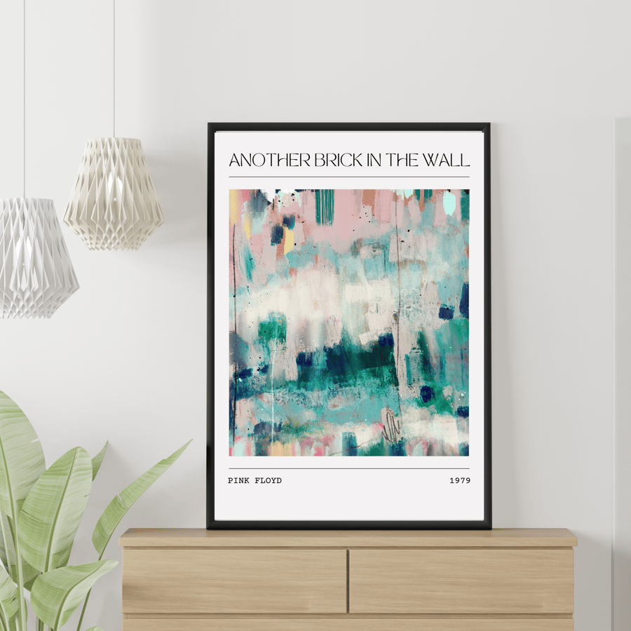 Music Poster - Pink Floyd - The Wall - Abstract... - Folksy