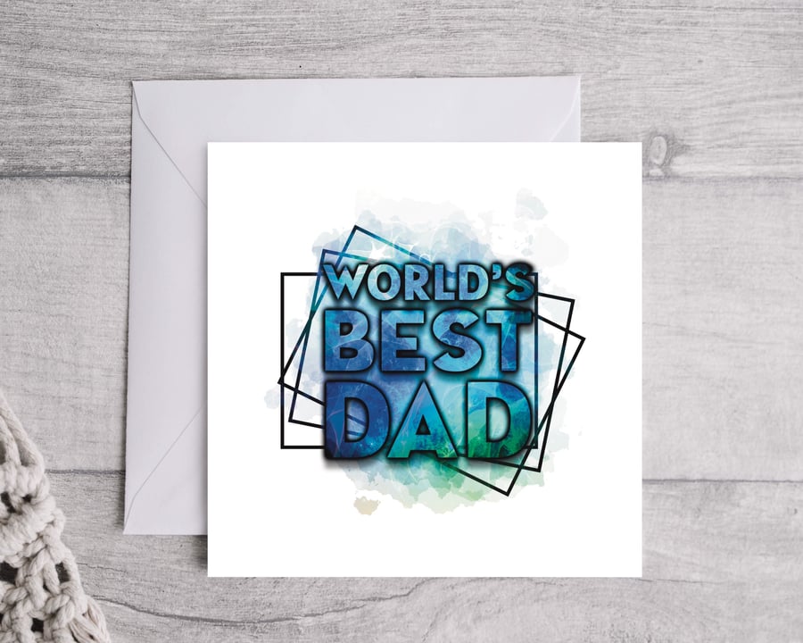 World’s Best Dad Father’s Day Card - Folksy