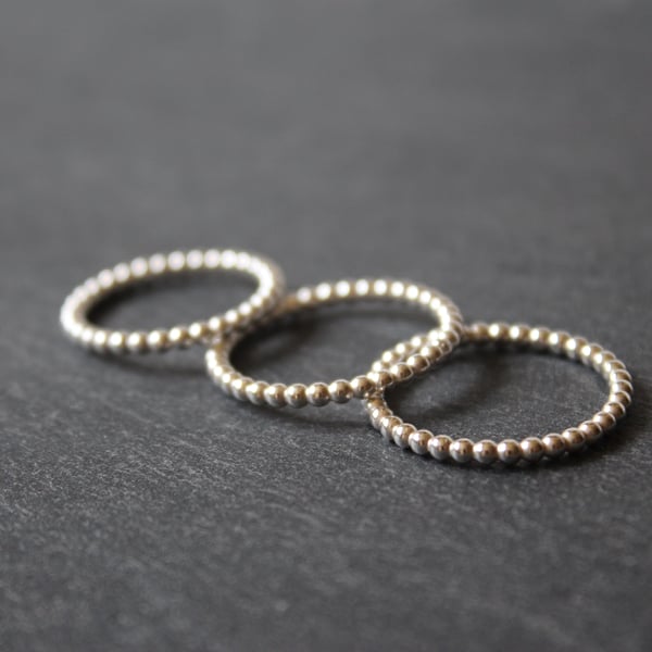 Handmade rings - sterling silver on Folksy