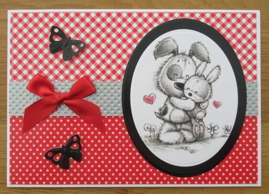 Cuddles Time - A5 Any Occasion Card - Folksy