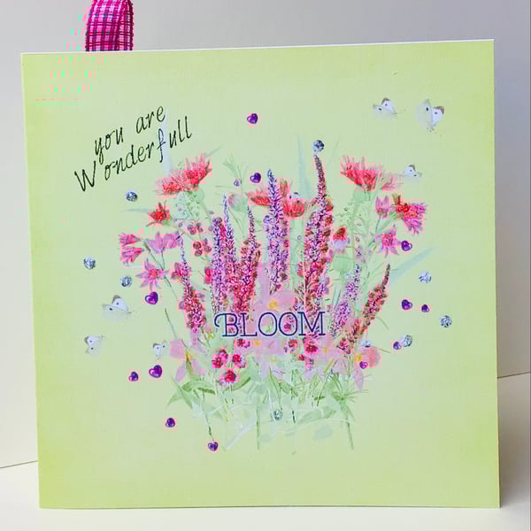 Birthday Card,Open Greeting Card,’Wild and Free... - Folksy