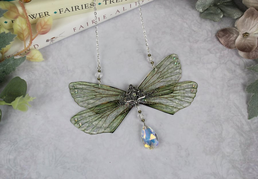 Fancy Natural Cicada Fairy Wing Butterfly Cicad... - Folksy