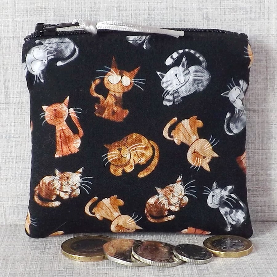 Coin purse, small purse, cats - Folksy