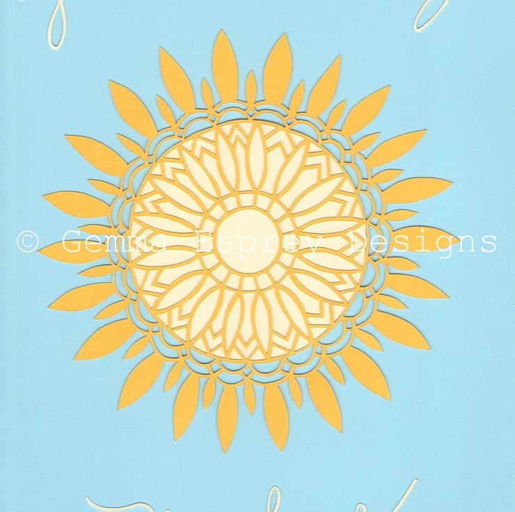 Papercut Doily Sun - Fine Art Print from an ori... - Folksy