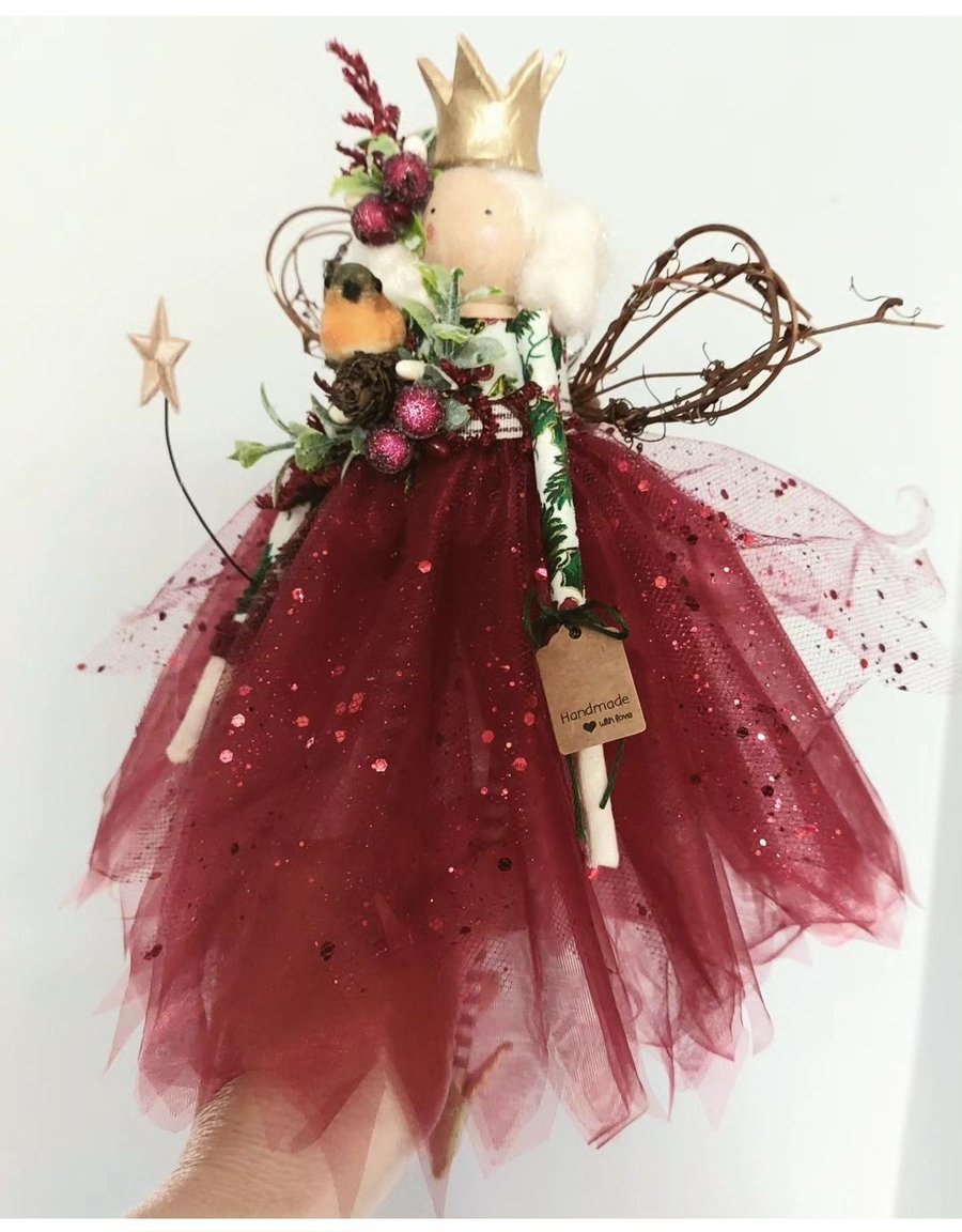 Christmas fairy tree topper - Folksy