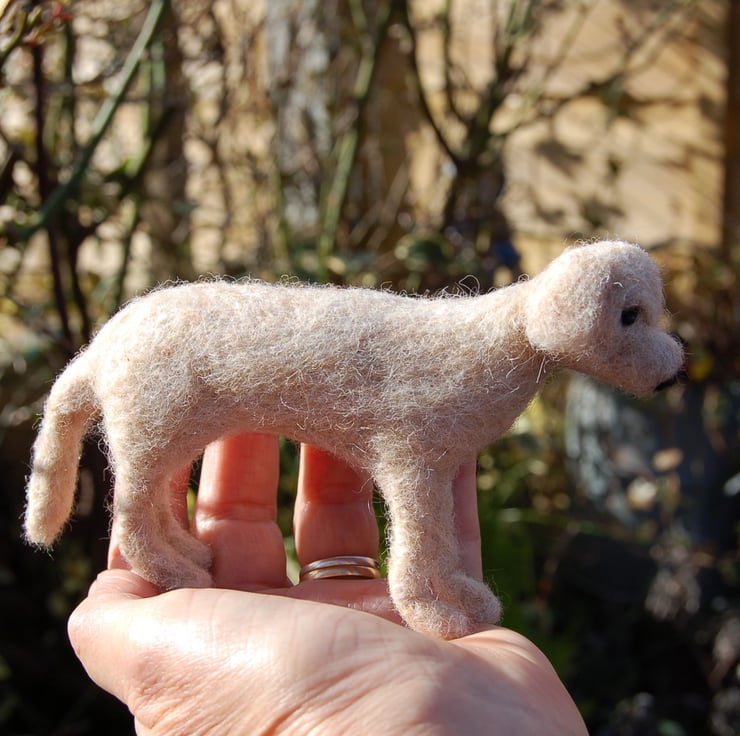 Labrador Retriever Needle felt dog, 3.5 ins tal... - Folksy