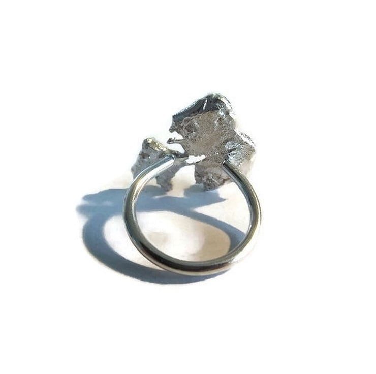 jagged freeform, sterling silver, abstract ring - Folksy