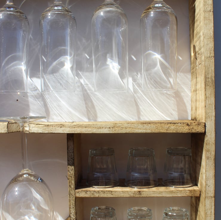 Wine & spirit glass storage rack - Folksy