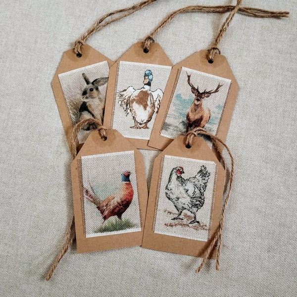 Country Animals Gift Tag Set - Folksy