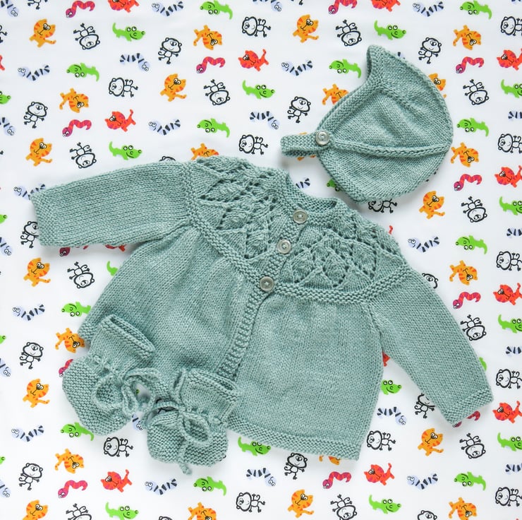 Oliver : Traditional Style Baby Matinee Set. - Folksy